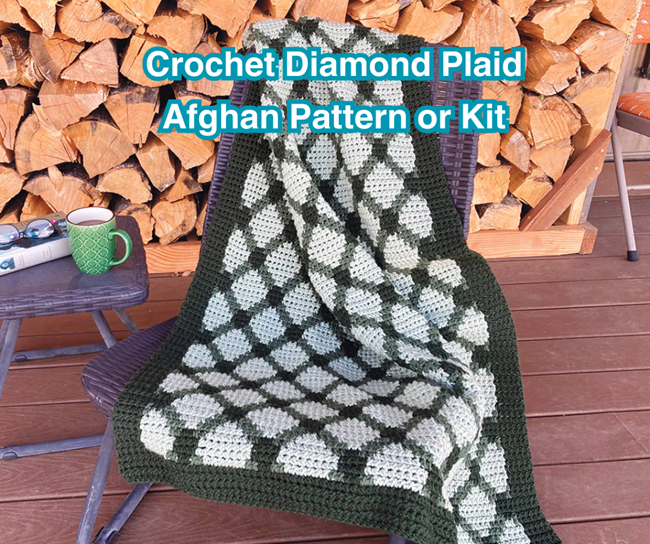 How to Make the Crochet Pattern Diamond Plaid Afghan