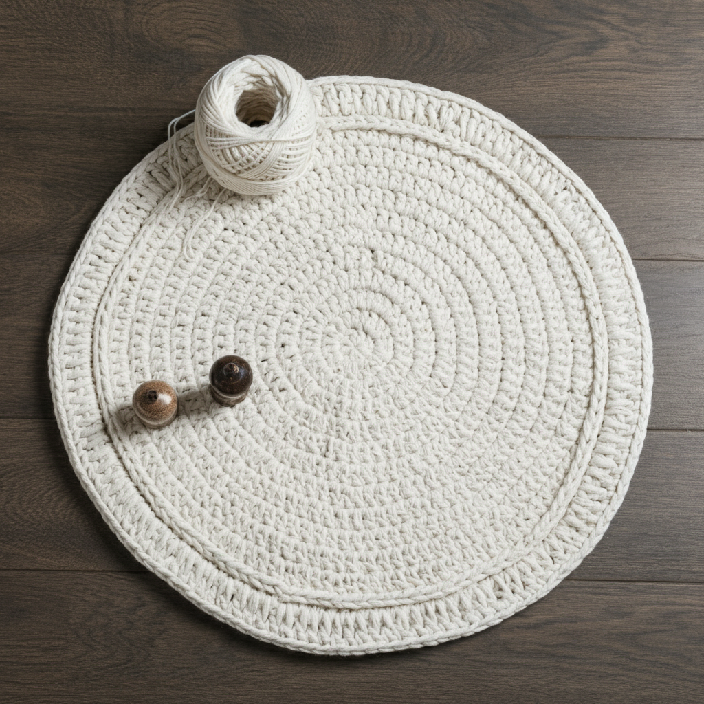 Learn How to Crochet a Traditional Round Rug Free Pattern • Craftdrawer