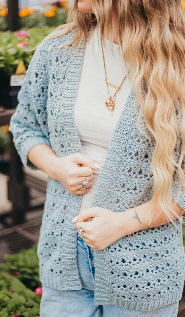 Keep Cool in the Stylish Summer Crochet Cardigan Pattern • Craftdrawer